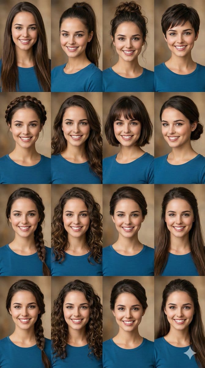 Hairstyle Photo Collage Prompt Free Generator - AI Image Prompt for ...